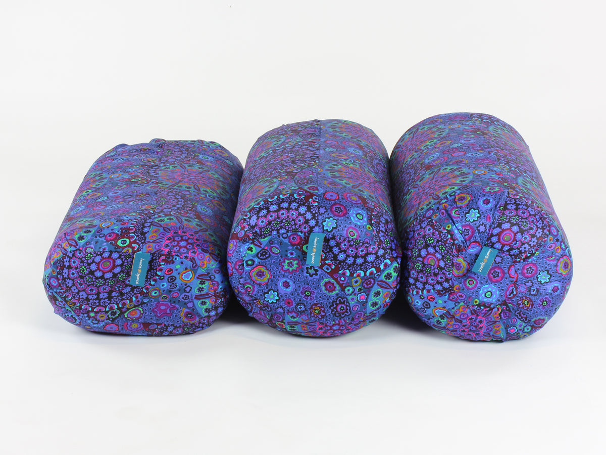 Flower Power Round Yoga Bolster Pillow by Inner Space Yoga Supplies ...