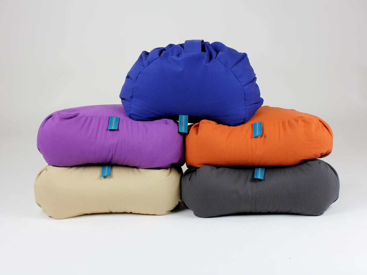 Solid Color Crescent Zafus | Inner Space Yoga & Meditation Supplies